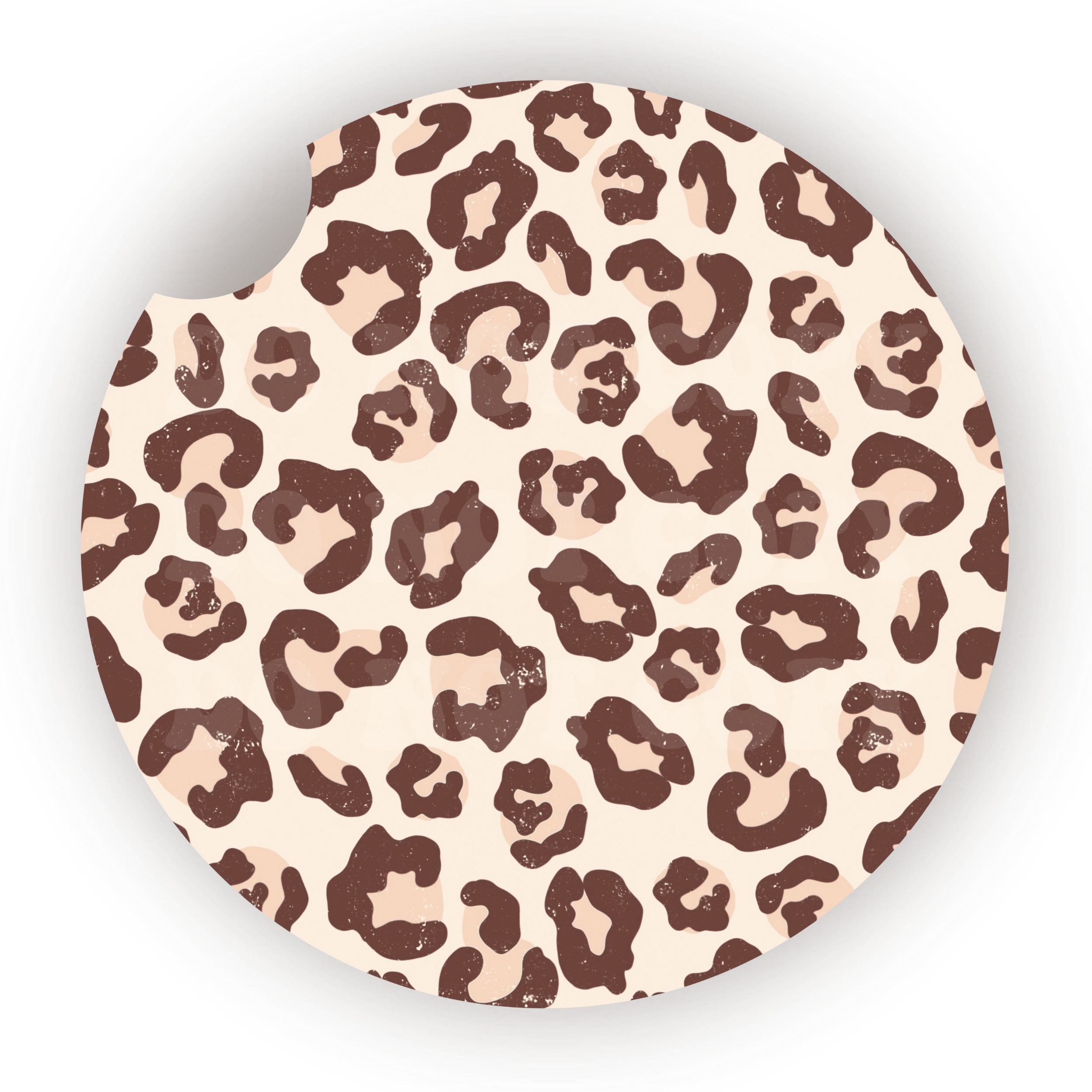 Neutral Leopard Print Car Coaster Sublimation Transfer (Set of 2 ...