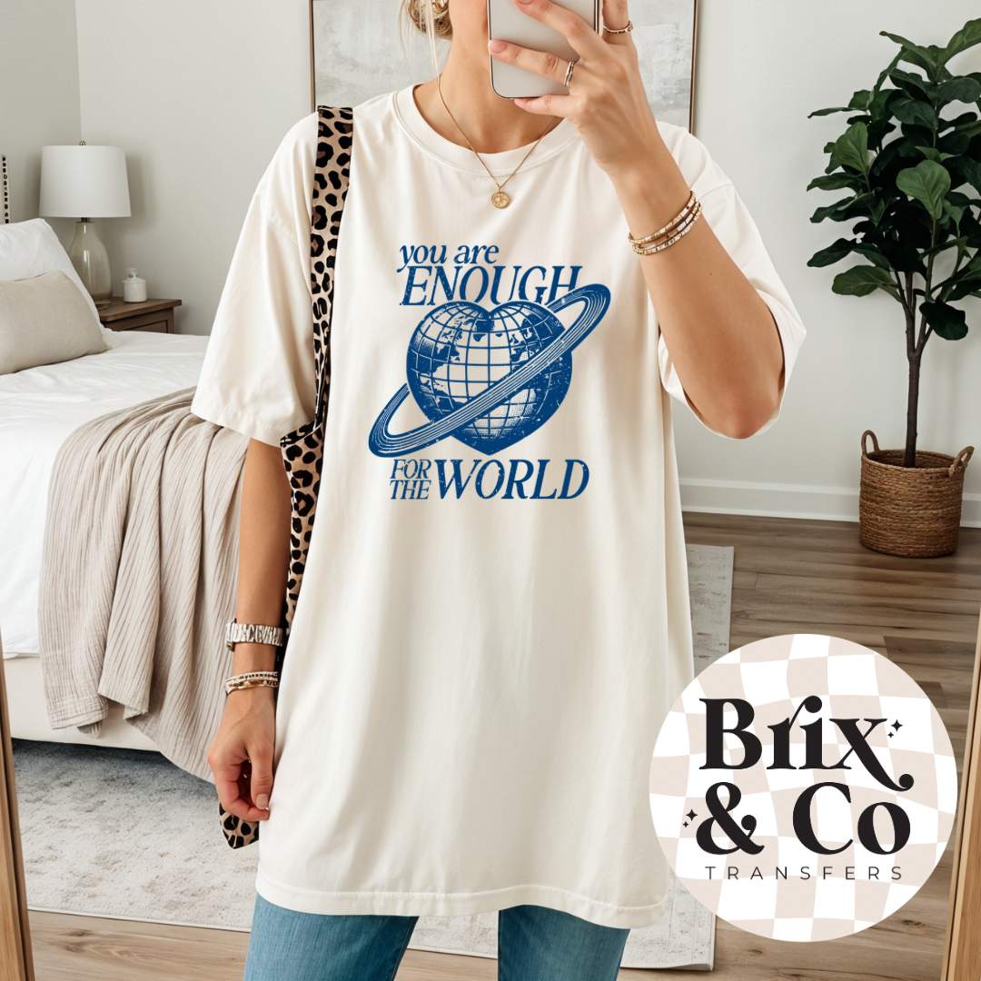 You Are Enough For The World Single Color (Royal Blue) – Brix & Co ...