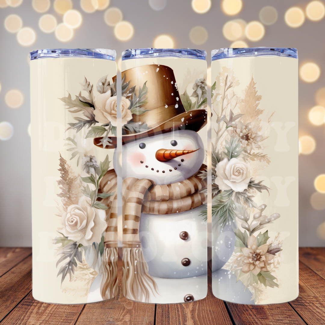 Vintage Snowman 20 oz Skinny Tumbler Sublimation Transfer – Brix & Co ...